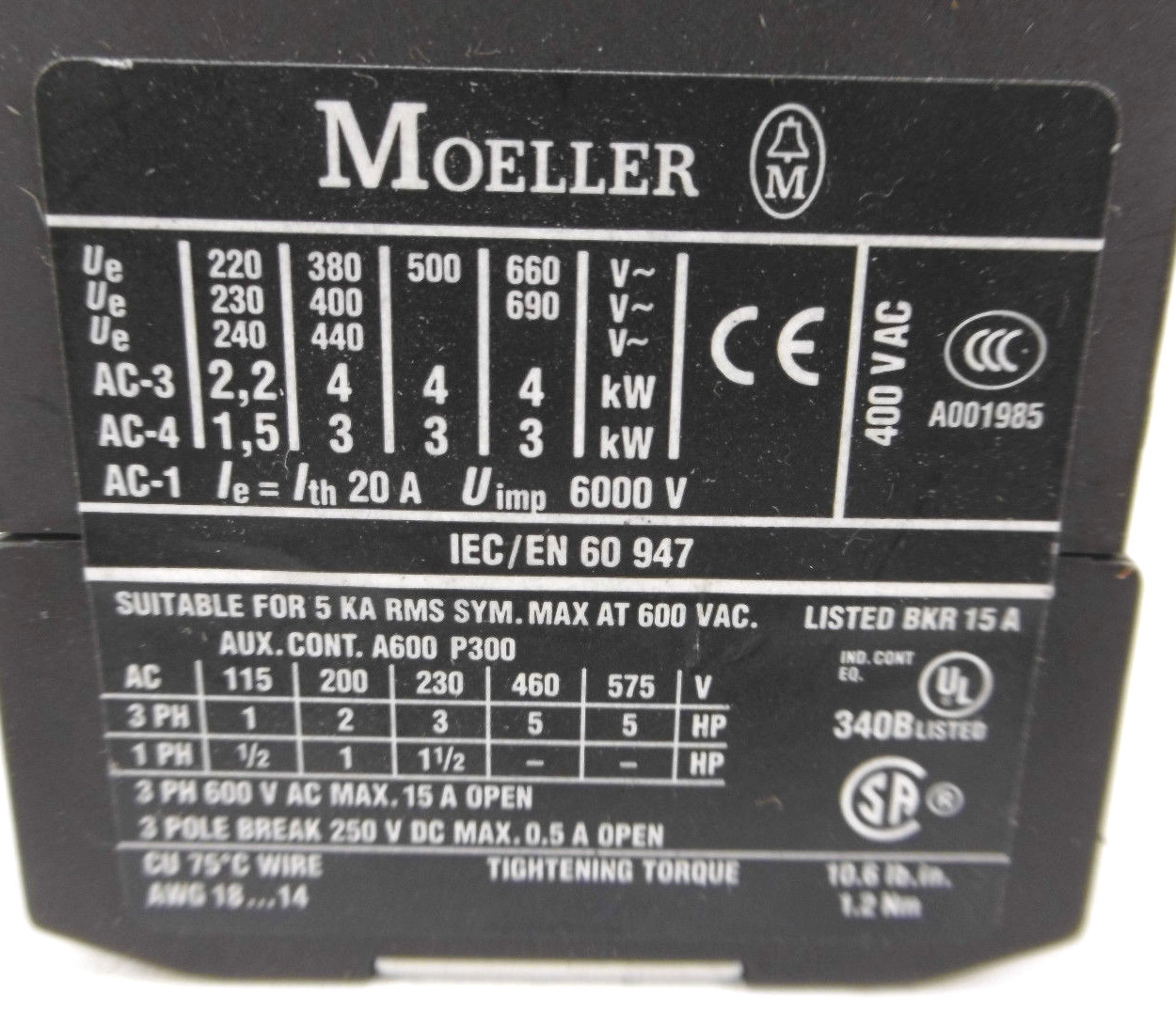 Möller Schütz DILEM-10-G + Hilfsschütz 22 DIL EM | 24 VDC | eBay.de