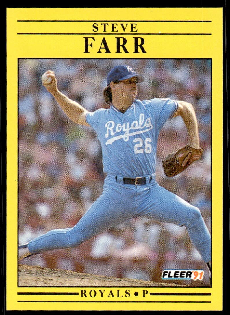 1991 Fleer Baseball Card Steve Farr Kansas City Royals #558 | eBay