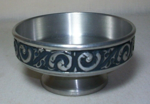 NORWEGIAN PEWTER CANDY DISH ACANTHUS ROSEMAL DESIGN VÅGÅ NORSK TINN ...