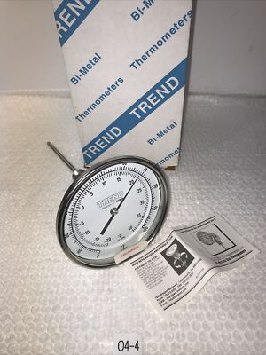 New Trend 5" Model 52 Adjustable Angle Bimetal Thermometer Range 0/100 ...