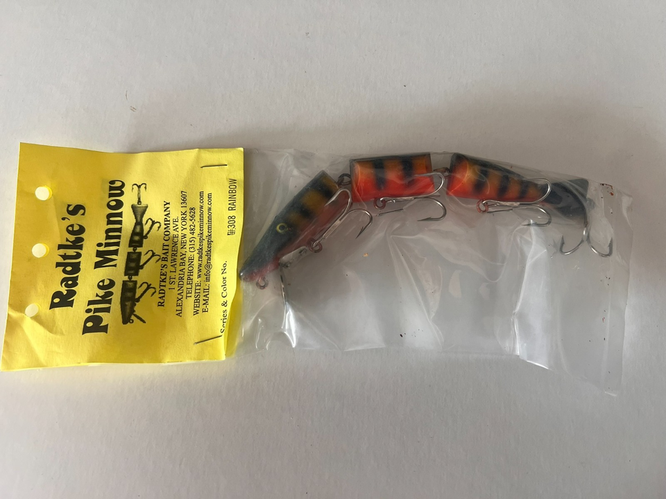 NEW Radtke's Pike Minnow, Double Jointed, Pike, Musky Lure, FREE ...