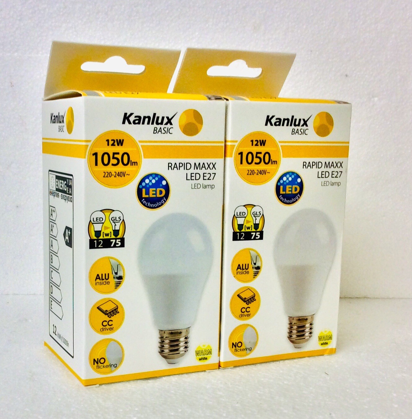 KANLUX BASIC RAPID MAXX LED LAMP E27 SCREW FIT 12W (75GLS) WARM WHITE ...