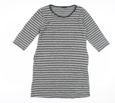 Luca Vanucci Women's Black & White Geometric Sheath Dress, S | eBay UK