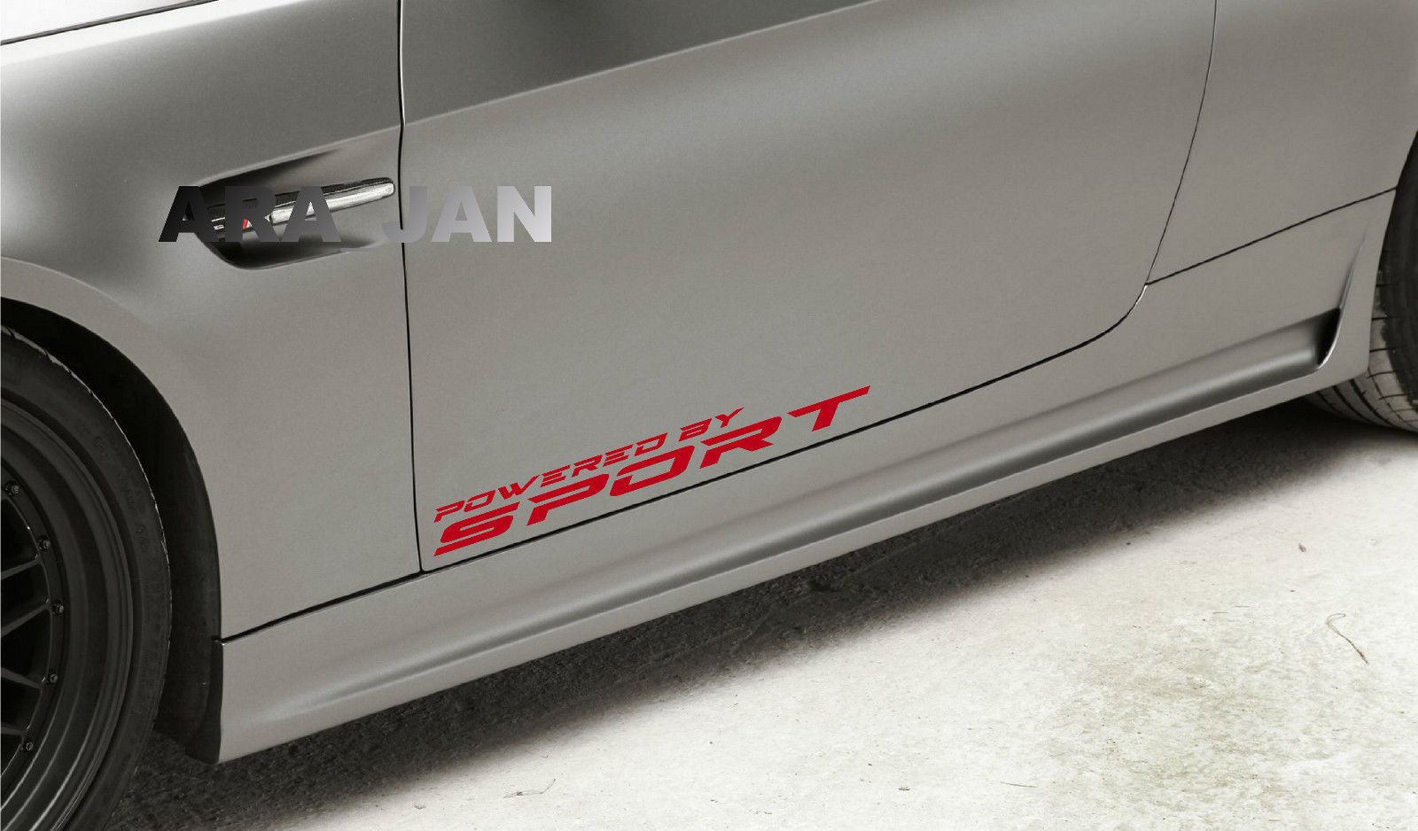 Powered by SPORT Decal Sticker car racing door logo motorsport ...
