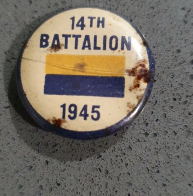 WWII 14TH Battalion Button Badge. | eBay Australia
