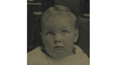 PORTRAIT ADORABLE BABY NAMED IRENE FROM LIPTON, IDED ON BACK, 1/6 PLATE ...