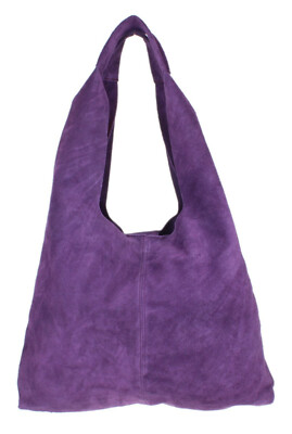 Genuine Suede Leather Tote Plain Open Shoulder Bag Slouch Large Handbag ...