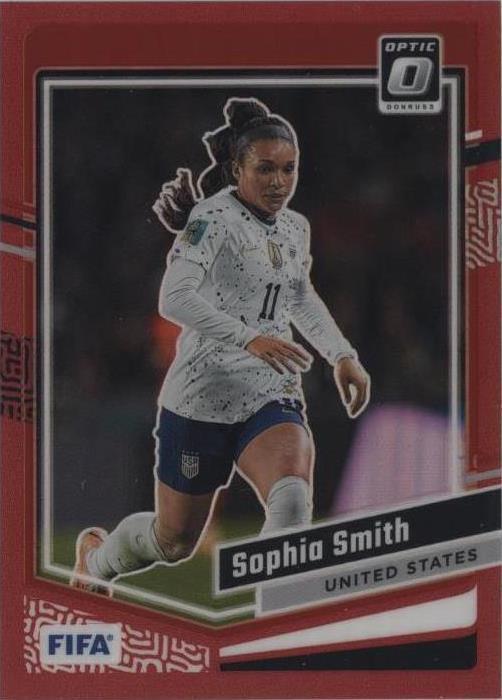 2023-24 Panini Donruss Fifa - Optic Sophia Smith #66 Red Prizm /299 for ...