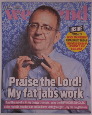 Daily Mail Weekend supplement 31st May 2025 Rev Richard Coles, Tom ...