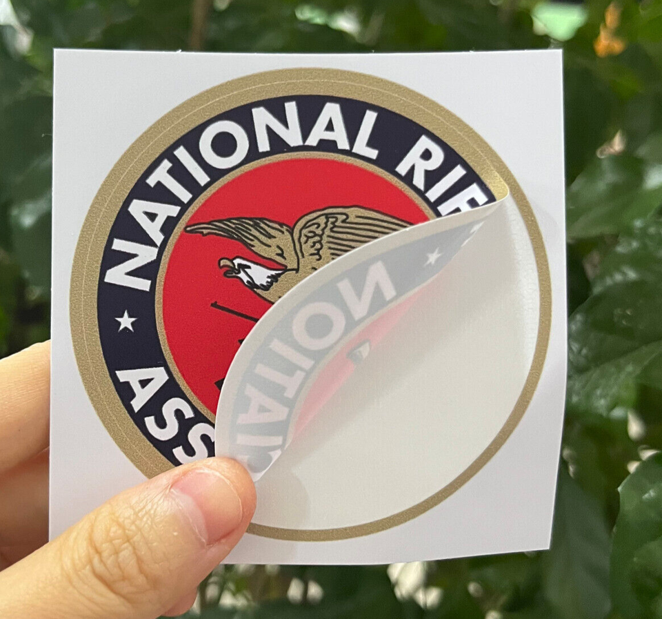 4x NRA National Rifle Association New Vinyl Sticker Decal 3" round FREE ...