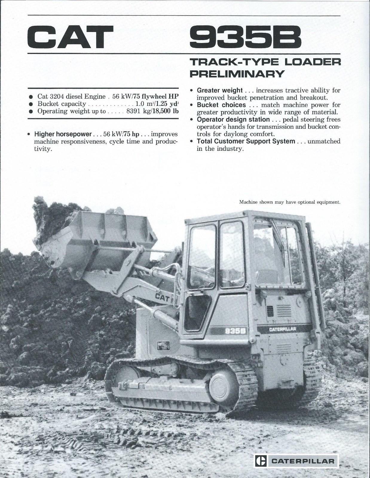Equipment Brochure - Caterpillar - 935B - Track-Type Loader - c1986 ...