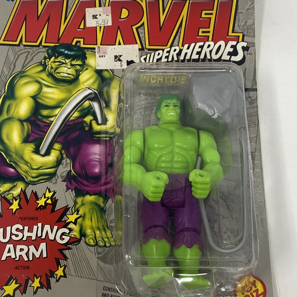 Toy Biz Marvel Super Heroes Action Figure - Incredible Hulk Crushing Arm DMG PKG | eBay