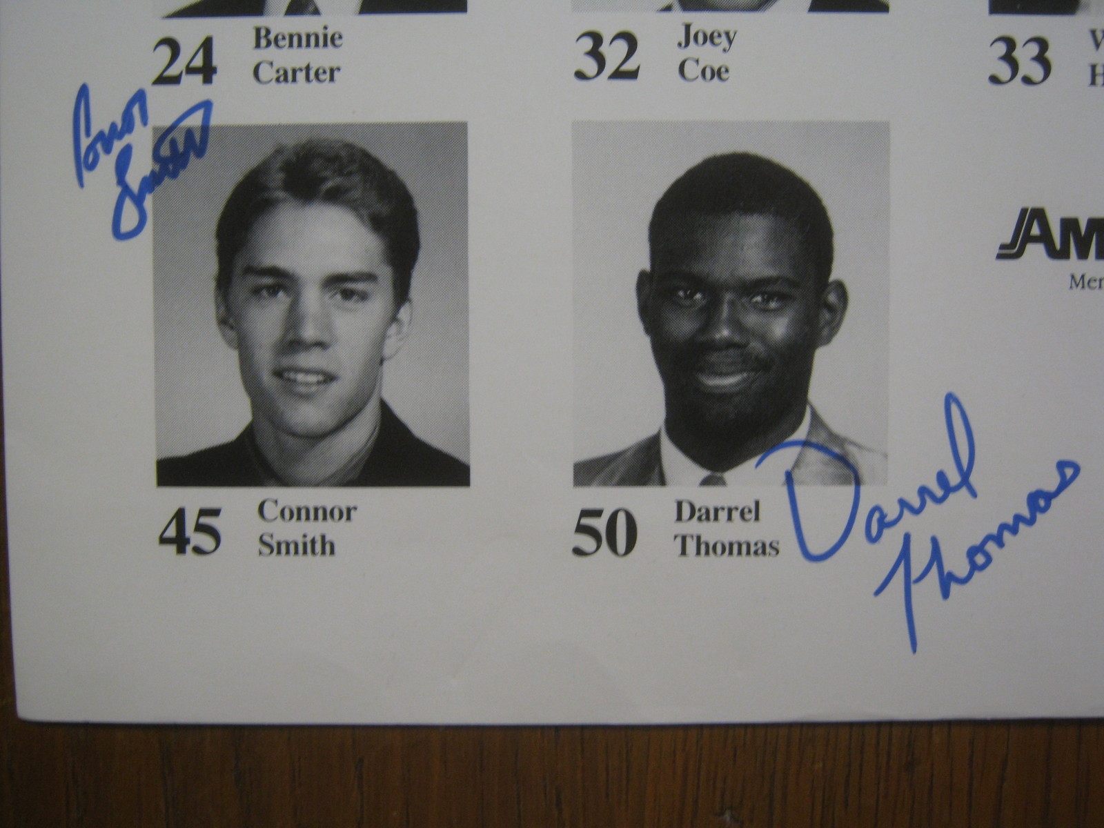 1986-87 SAMFORD Men's Basketball Poster (14 Signed-MEL HANKINSON ...