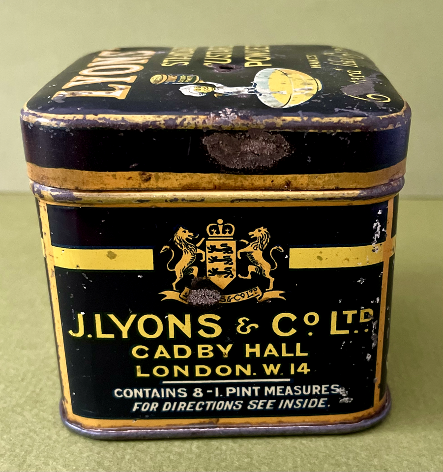 small collectable LYON'S Custard Powder Tin. Vintage, Antique. | eBay UK