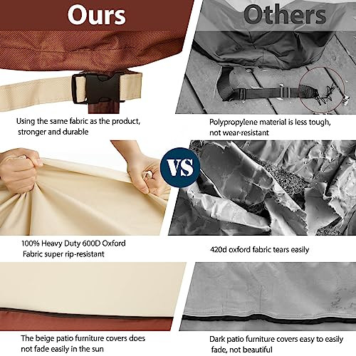 Outdoor Sectional Cover-L-Shaped Outdoor Patio Furniture Covers ...