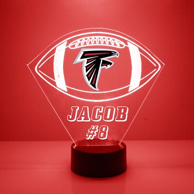 Atlanta Falcons, Light Up, Personalized FREE, Football LED Sports Fan ...