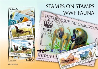 WWF Fauna Stamps on Stamps MNH Stamps 2023 Liberia S/S | eBay Australia