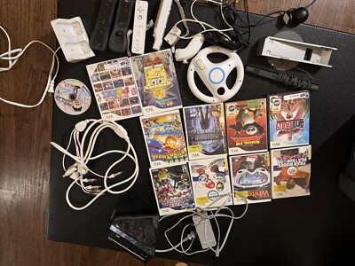 Nintendo Wii Family Edition RVL-101 512MB - Black With Games | eBay