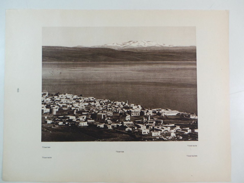 1925 TIBERIAS Sea Galilee Israel Kinneret Landscape Photogravure Art ...