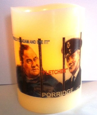 RONNIE BARKER Porridge ELECTRONIC FLICKERING CANDLE flameless HMP SLADE ...