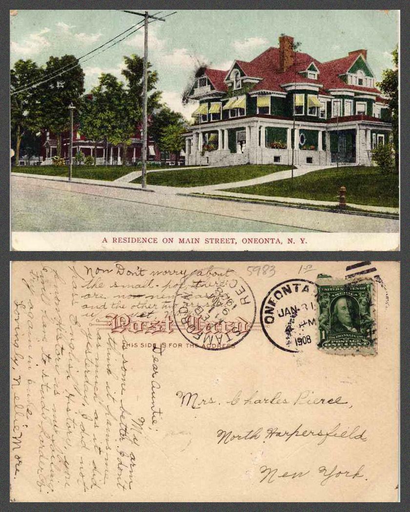 NEW YORK Oneonta VINTAGE POSTCARD | eBay