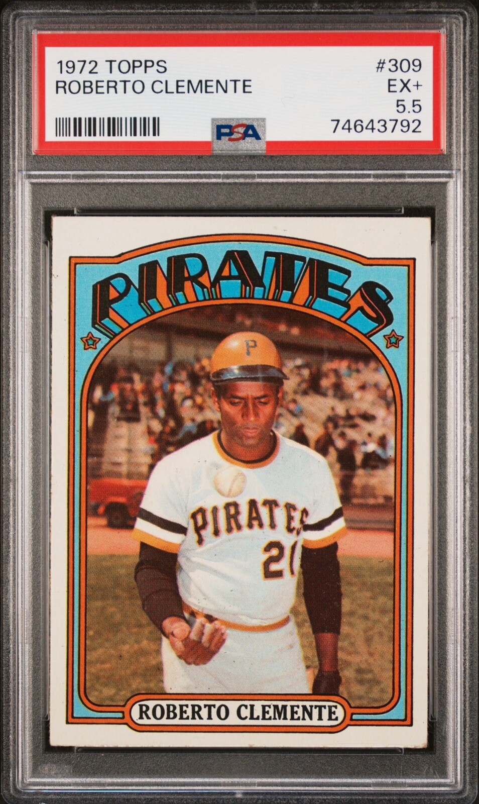 1972 TOPPS ROBERTO CLEMENTE #309 PSA 5 EX SUPER LOW POP 30 NICE ...