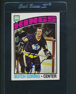 1976/77 Topps #239 Butch Goring Kings Signed Auto *B2181 | eBay