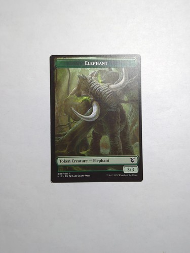 MISPRINT | MISCUT MTG Elephant Spirit Token, English Commander ...
