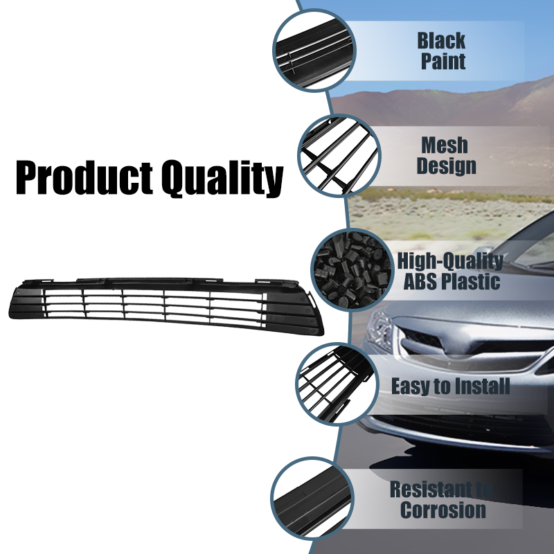 For 2011 2012 2013 Toyota Corolla Front Bumper Upper&Lower Grille Set ...
