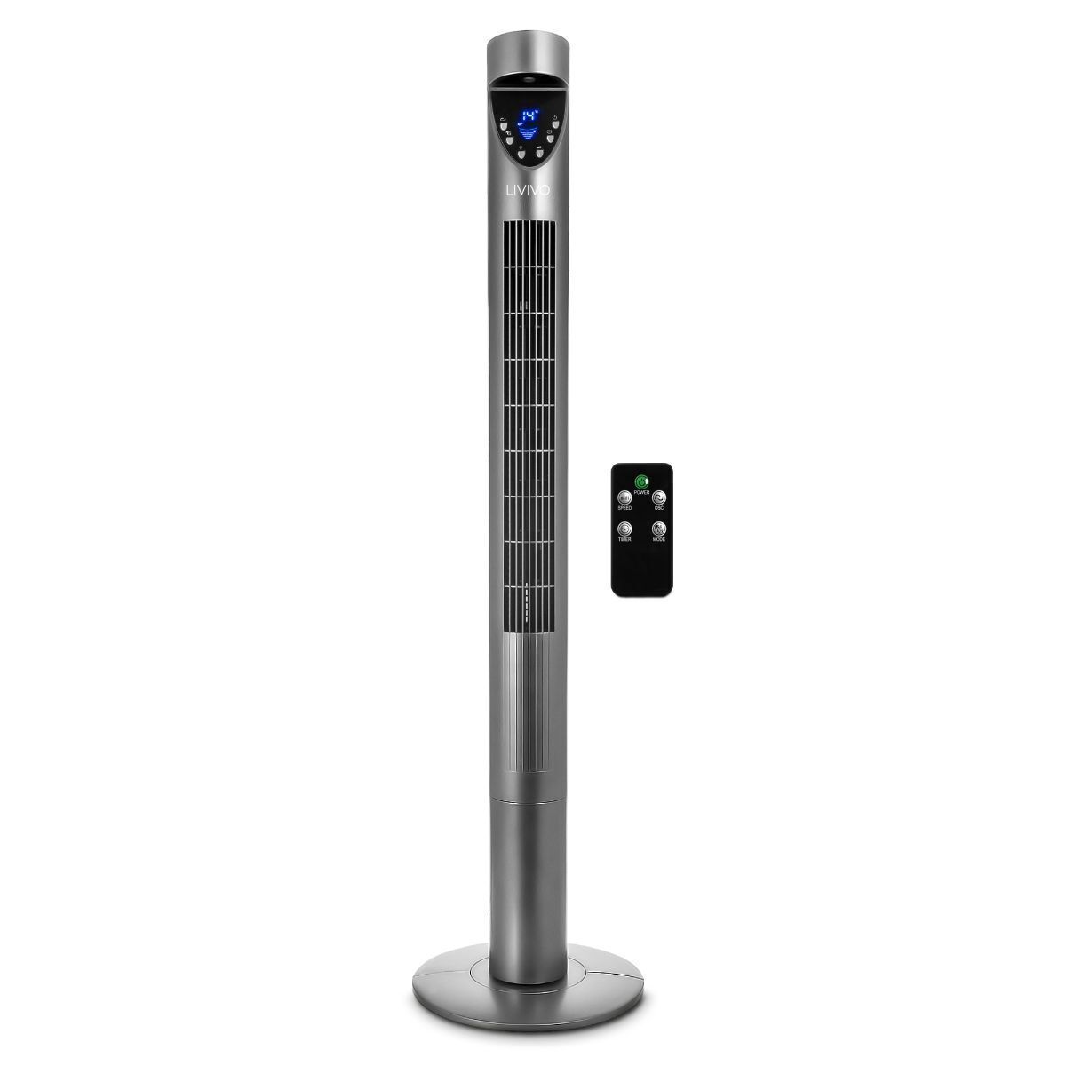 LIVIVO 47" Digital Oscillation Tower Fan - Silver for sale online | eBay