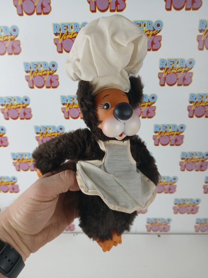 SEKIGUCHI MONCHICHI CUGINO CHEF PELUCHE VINTAGE NEW MONCICCI CANE CUOCO ...