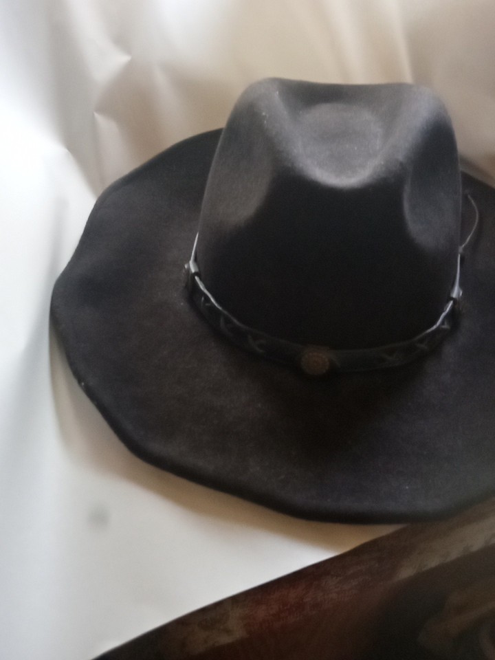 TWISTER Dakota 100% Wool Comfort Felt Black Cowboy Hat Size Large ...