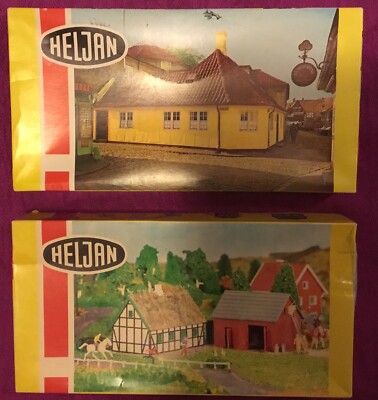 2 VINTAGE HELJAN HO SCALE 1/87 BUILDINGS H.C. ANDERSON HOUSE B220 ...