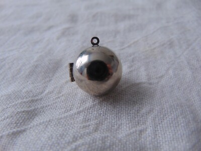 vintage silver ball locket pendant/charm | eBay