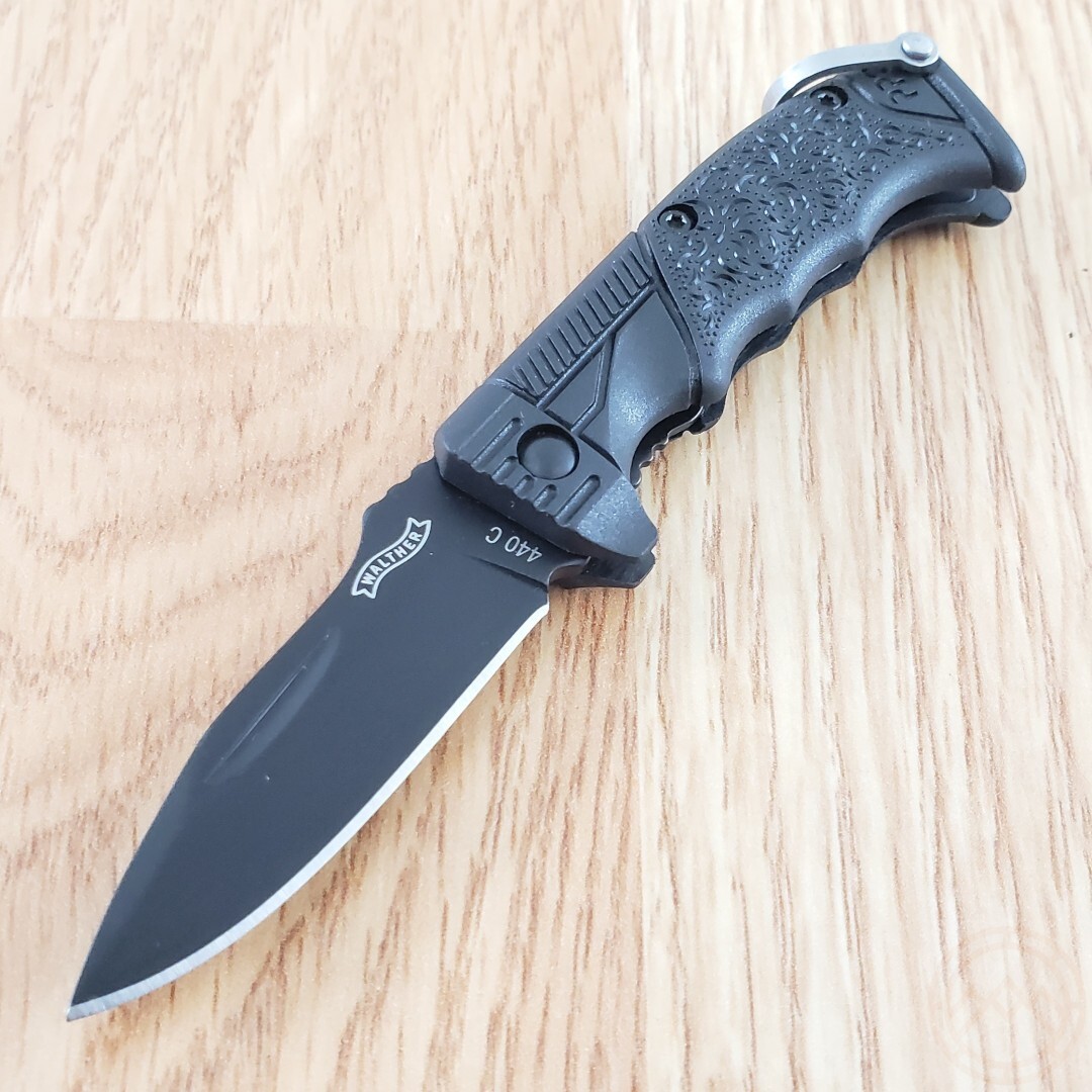 Walther Micro PPQ Folding Knife 1.75" 440C Steel Blade Black Synthetic ...