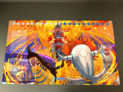 Digimon Duel Playmat CCG DTCG Mat Greymon WarGreymon Trading Card Game ...
