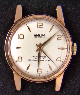 Eloga Rose Gold-Tone Unisex Manual-Wind Vintage Swiss Watch -- Running ...