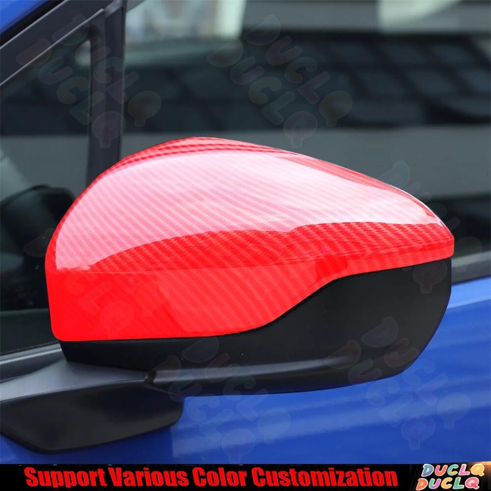 For Subaru WRX 2022-2024 Red Carbon Fiber Rear View Side Door Mirror ...