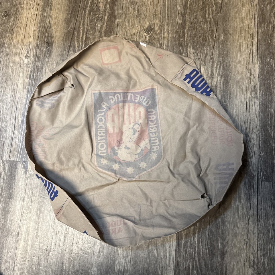 WWE WWF AWA VINTAGE 1985 REMCO WRESTLING RING MAT CLOTH USED CANVAS ALL ...