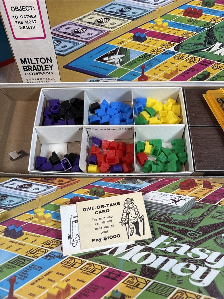 Complete Vintage 1974 Milton Bradley Easy Money Board Game Excellent ...