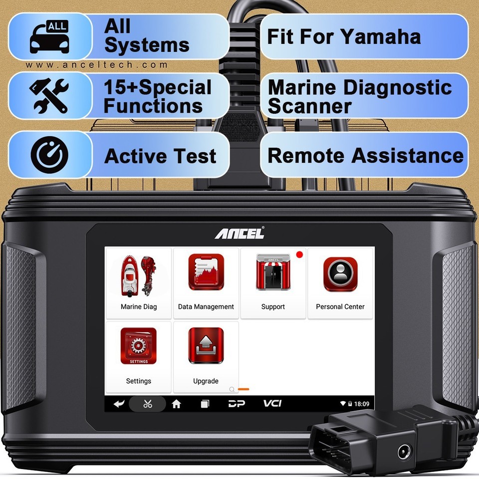 ANCEL MR500 Outboard Engine Marine Diagnostic Scanner For YAMAHA OBD ...