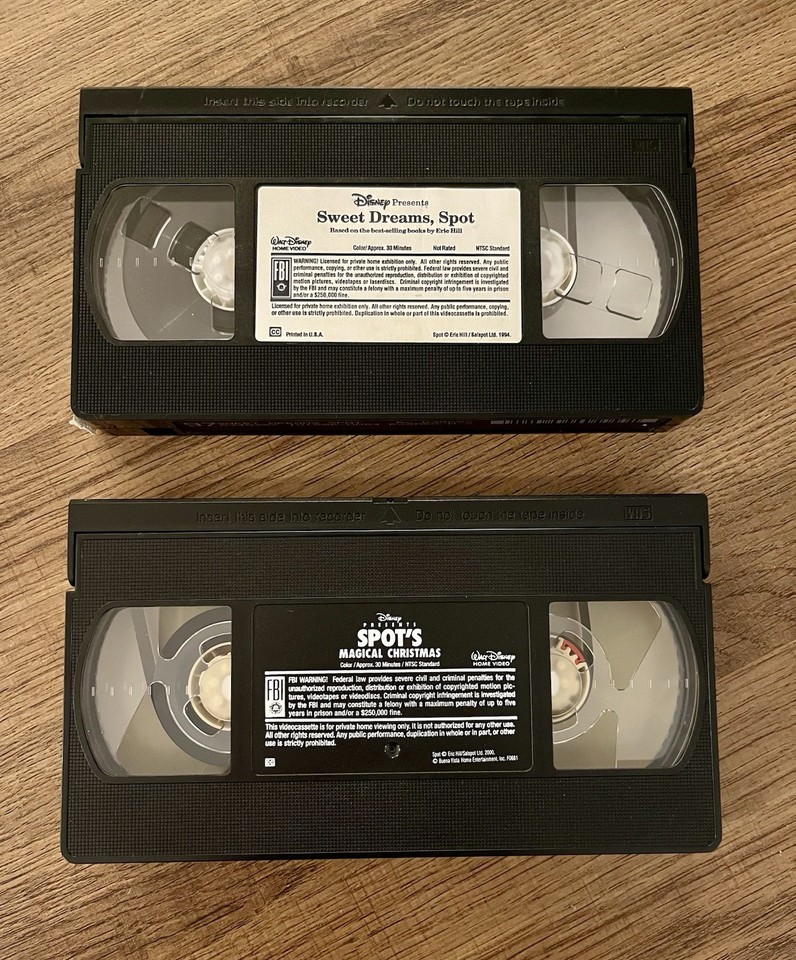 2 Disney Spot VHS Tape Lot Sweet Dreams & Magical Christmas TESTED | eBay
