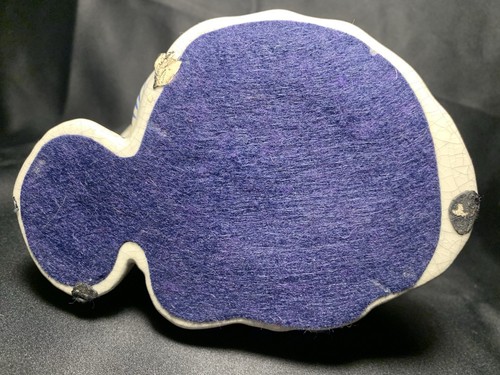 8" Vtg 1992 Dedham Cat Potting Shed Signed Blue White Cottage Farmhouse ...