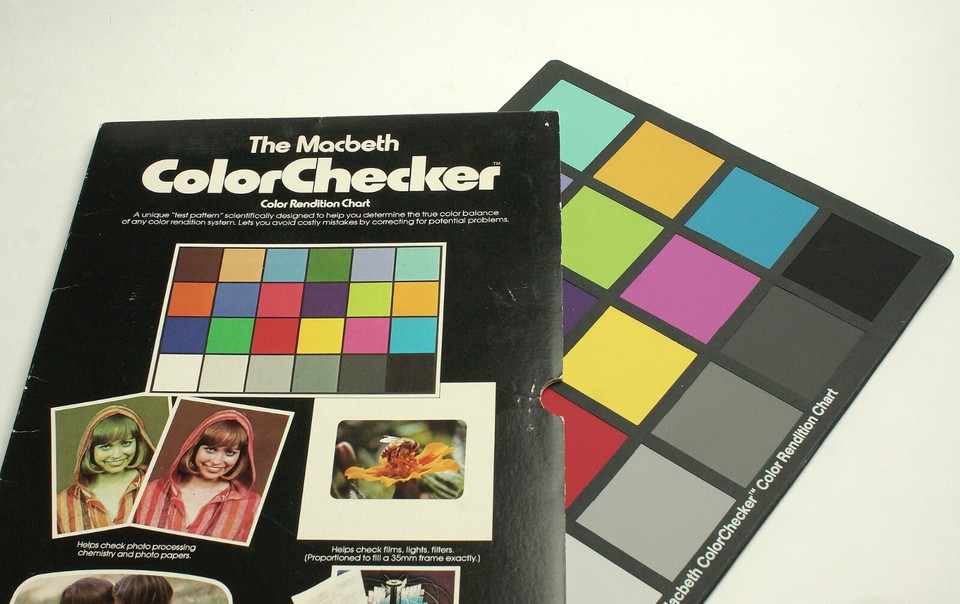 THE MACBETH COLOR CHECKER color rendition chart | eBay