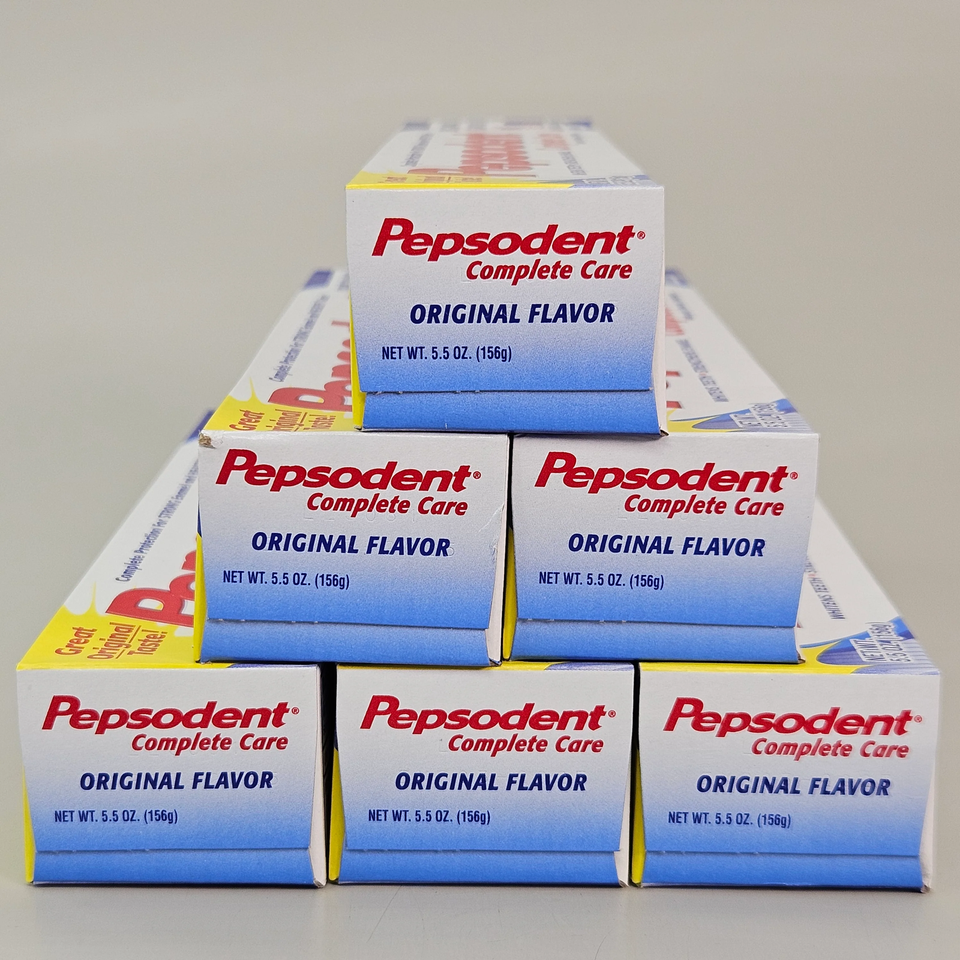 PEPSODENT 6 PACK! Complete Care Toothpaste Original Flavor 5.5 oz Exp ...
