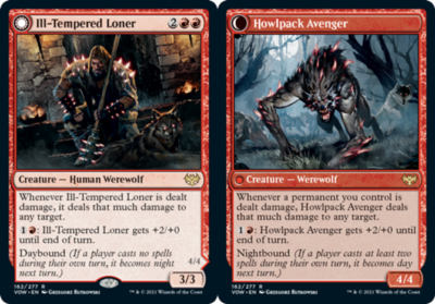Ill-Tempered Loner // Howlpack Avenger NM, English MTG Innistrad ...