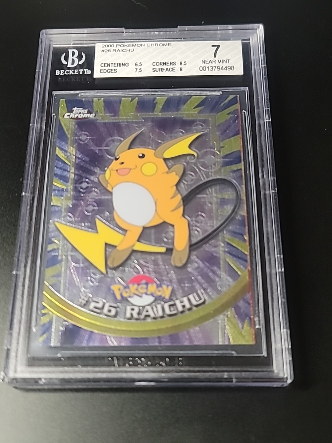 #26 Raichu - Topps Chrome graded Pokémon Card Mint Holo Vintage ...