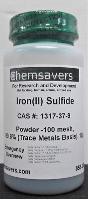 Iron(II) Sulfide, Powder -100 mesh, 99.8% (Trace Metals Basis), 10g | eBay