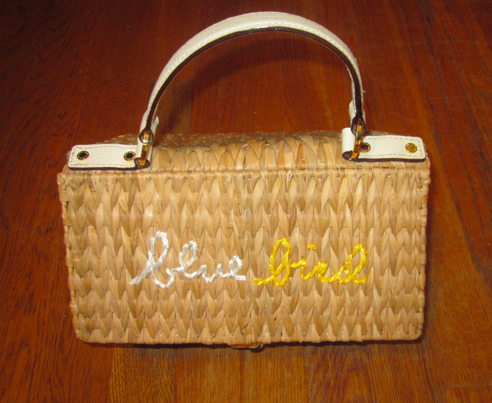 Kate Spade Collector lmt edition COVETED BLUE BIRD straw birdhouse MAYA ...