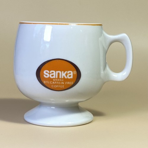 Vtg Advertising Sanka Brand Instant Coffee Cup MCM Retro Footed Mug-Japan | eBay